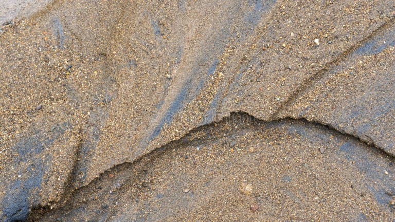 River Sand Texture with a Mixture of Iron Ore and Pebbles Stock Image ...