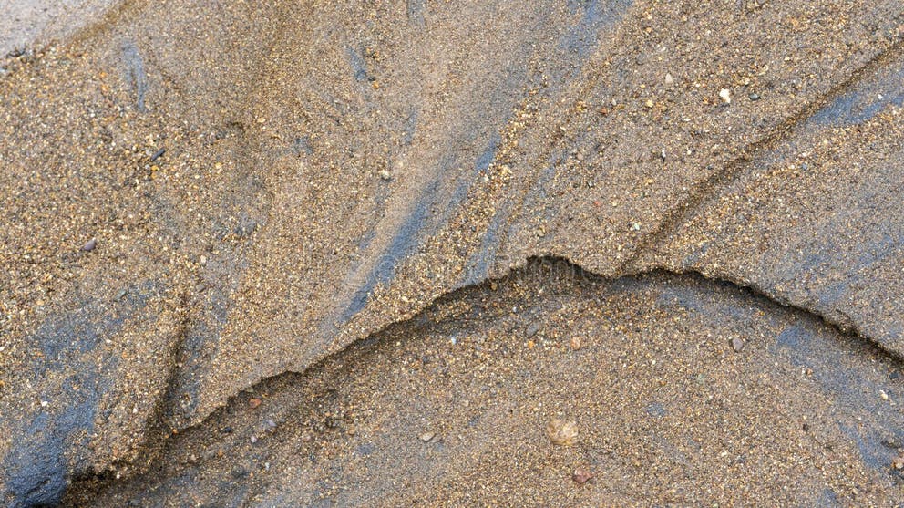River Sand Texture with a Mixture of Iron Ore and Pebbles Stock Image ...