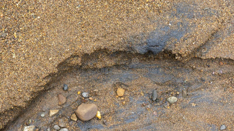 River Sand Texture with a Mixture of Iron Ore and Pebbles Stock Photo ...