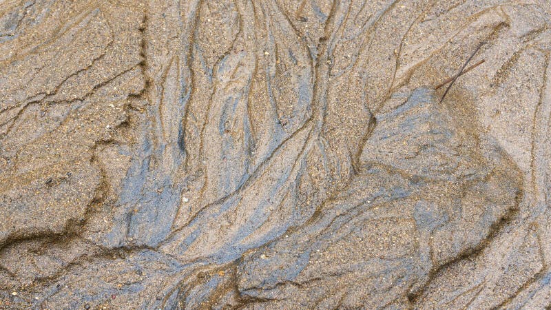 River Sand Texture with a Mixture of Iron Ore and Pebbles Stock Image ...