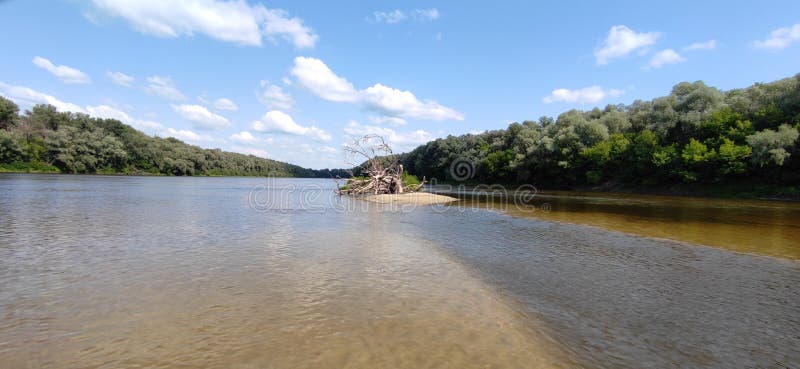 River sandbar stock image. Image of boat, lake, canal - 229116025