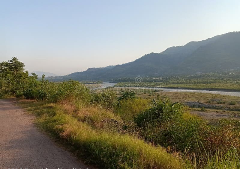 River Scape View from River Side Road Stock Image - Image of road, view ...