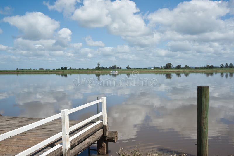 River scene stock photo. Image of clarence, reflections - 23535264