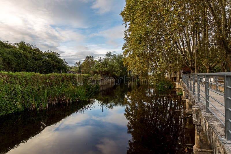 River Scene Background Under a Beautiful Sky Stock Photo - Image of ...