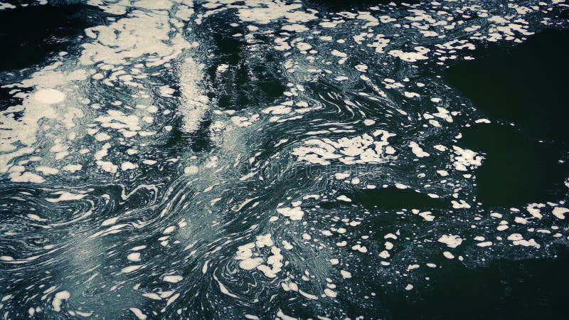 River Scum Floating Pollution on the Water Stock Video - Video of ...