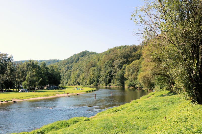 River Semois, Belgian Ardennes Stock Photo - Image of view, bank: 75913342