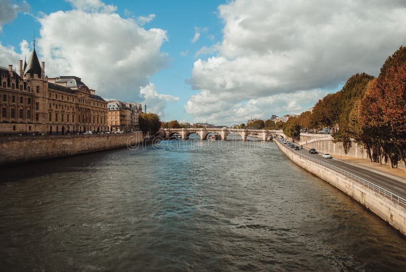 River stock image. Image of river, architecture, clouds - 35249791