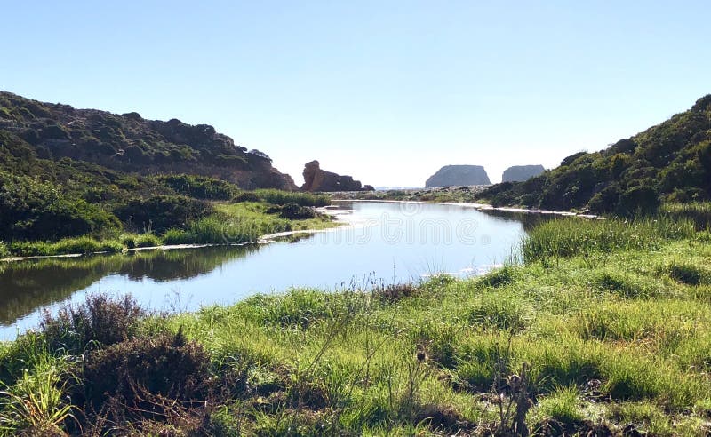 Still water of river stock photo. Image of valley, blue - 136008474