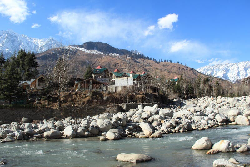 River Side in Manali editorial stock photo. Image of park - 28614228