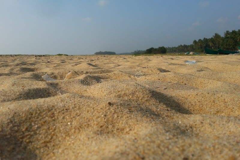 River Side Sand Bead View. Dips on the Beach Side Sand. Stock Image ...