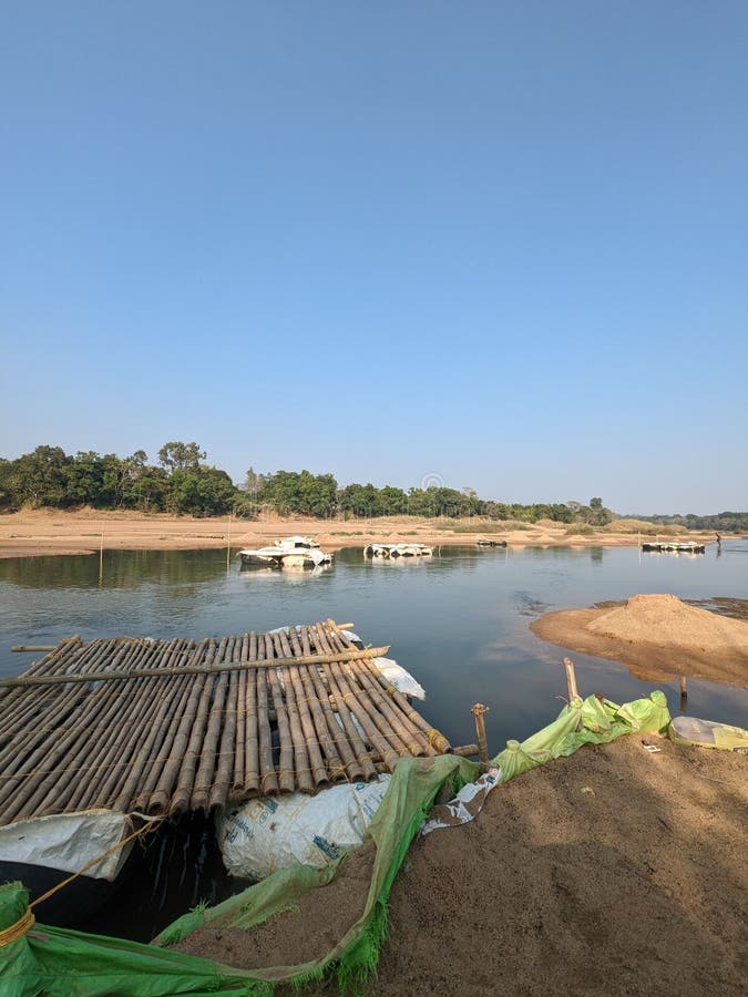 A River Side View and Boats Stock Image - Image of lake, side: 264838499