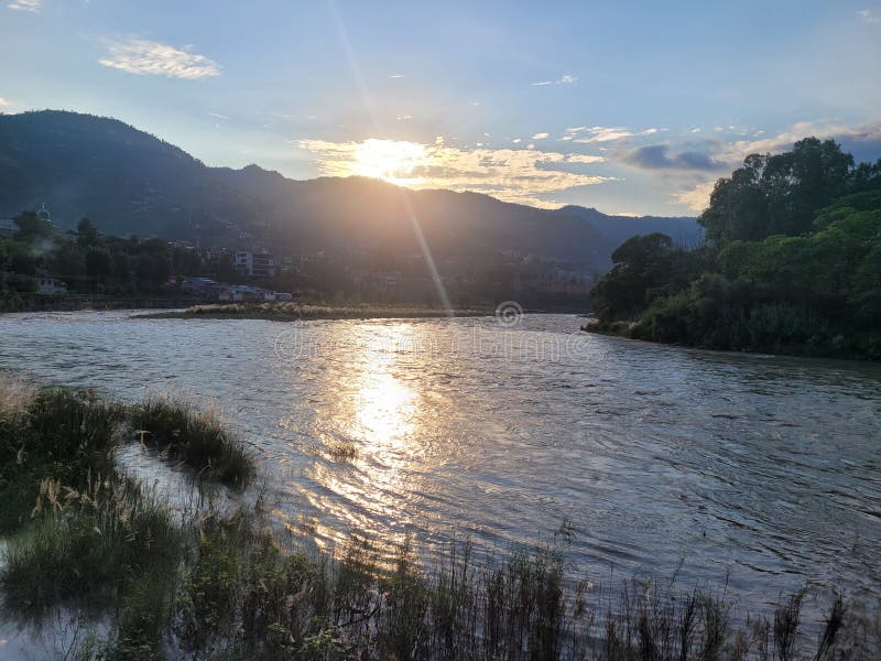 River site of Muzaffarabad stock photo. Image of muzaffarabad - 257940324