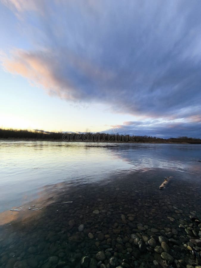 River, sky,cloud, pebbles stock image. Image of nature - 363414749