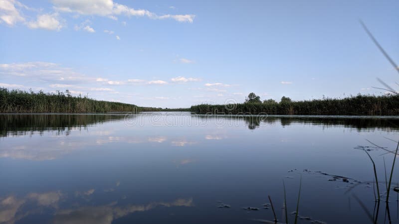River Sky Mirror Landscape Nature Horizon Stock Photo - Image of ...