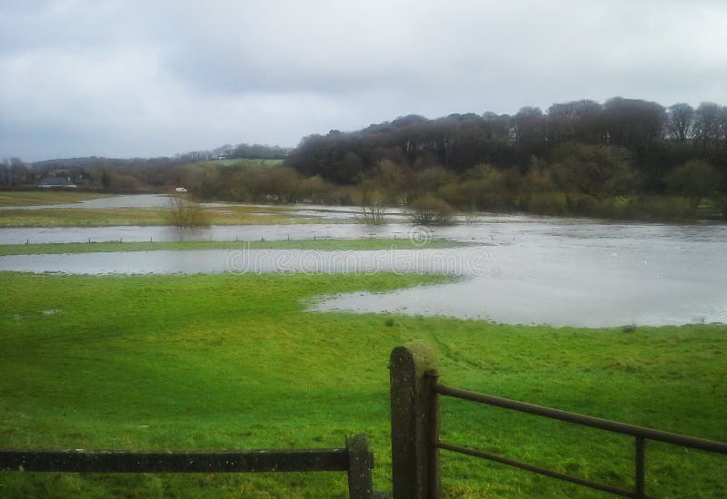 River Slaney Flooding in Enniscorthy Fields, County Wexford Stock Image ...