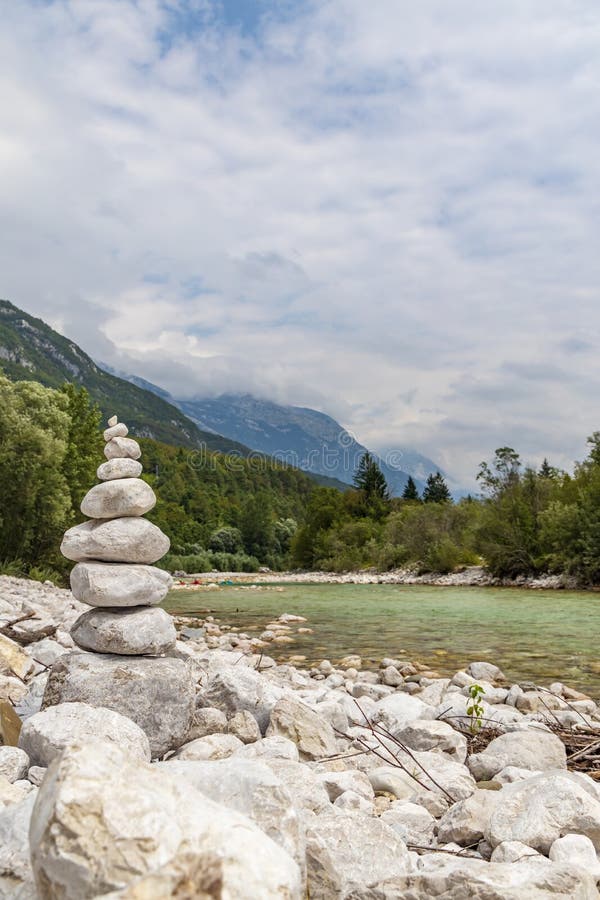 River Soca Near Bovec, Slovenia Stock Photo - Image of blue, beautiful ...