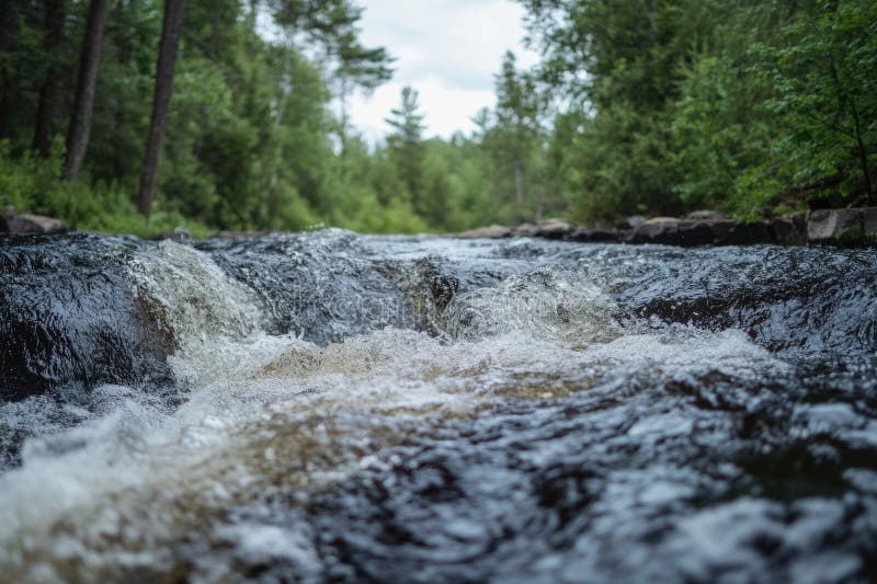A River with Some Water Flowing through it Stock Photo - Image of ...