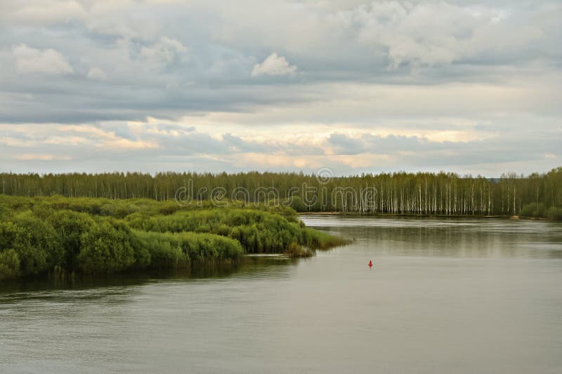 The River in Spring, the Gentle Soft Green of the Trees, the ...