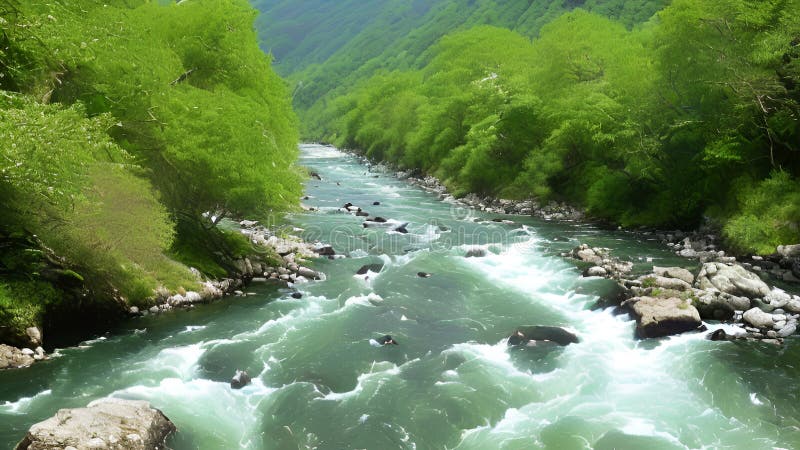 Stream Flow River Flow River Countryside Stream Scenery Stock ...