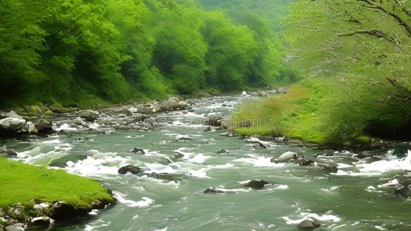 Stream Flow River Flow River Countryside Stream Scenery Stock ...