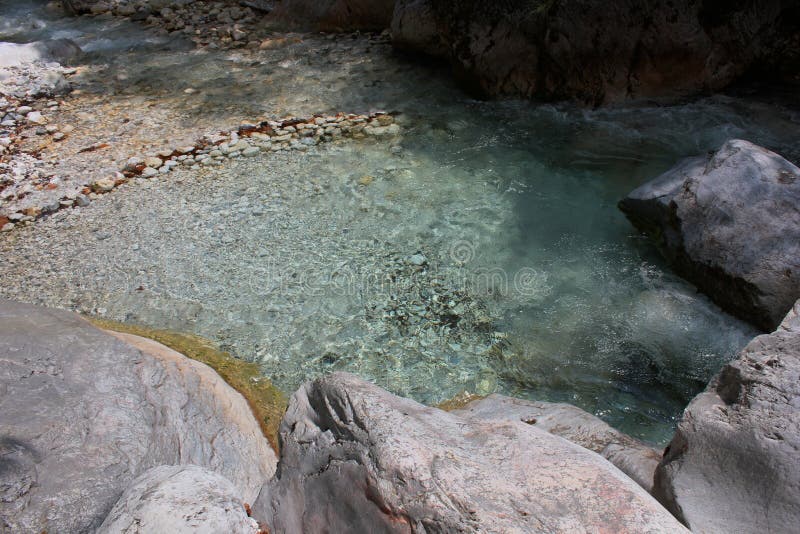 River and Springs in Pozar Thermal Baths Aridaia Greece Stock Photo ...