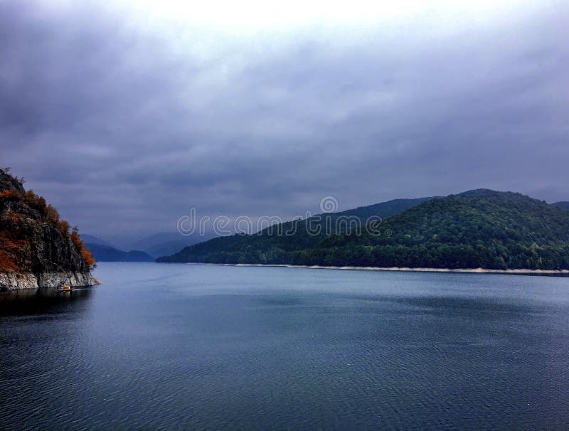 The River with Steep Mountain Banks. Stock Photo - Image of mountain ...
