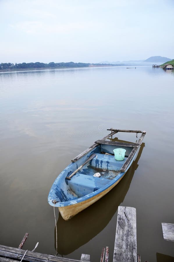 River Still Outdoor Nature Boat Fiber Stock Photo - Image of morning ...