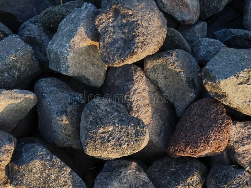 The River Stone is Black and Big Stock Photo - Image of geology, black ...