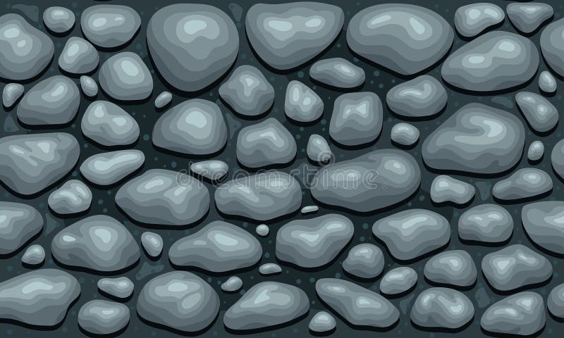 River Stone Seamless Pattern for Texture Background Stock Vector ...
