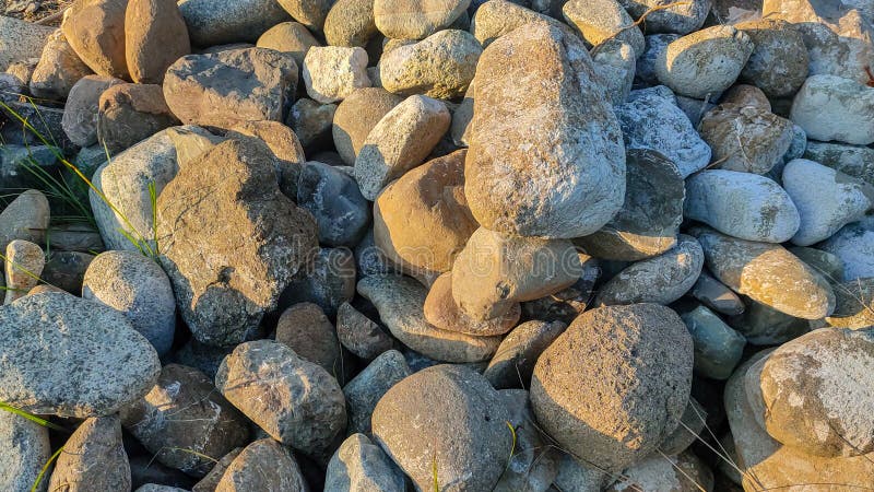 River Stone is Used As a Foundation Material for Buildings Stock Image ...