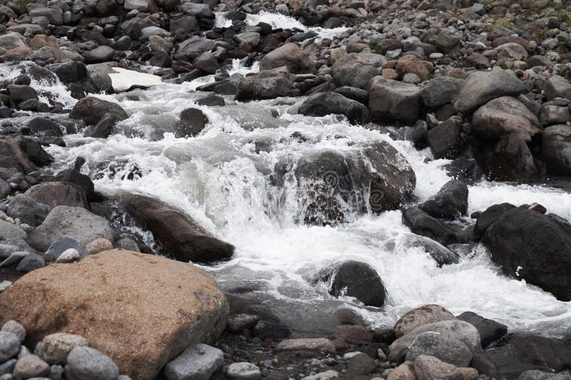 River Stream Waterfall in Mountain Landscape Stock Photo - Image of ...