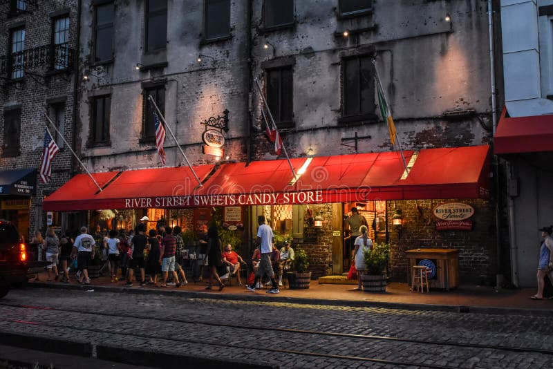 River Street Sweets, Savannah, GA. Editorial Stock Photo - Image of ...