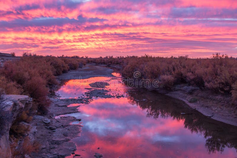 Arkansas River at Sunrise stock photo. Image of arkansas - 28347590