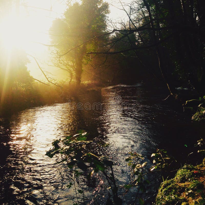 River at Sunrise stock image. Image of valley, mourne - 74062977