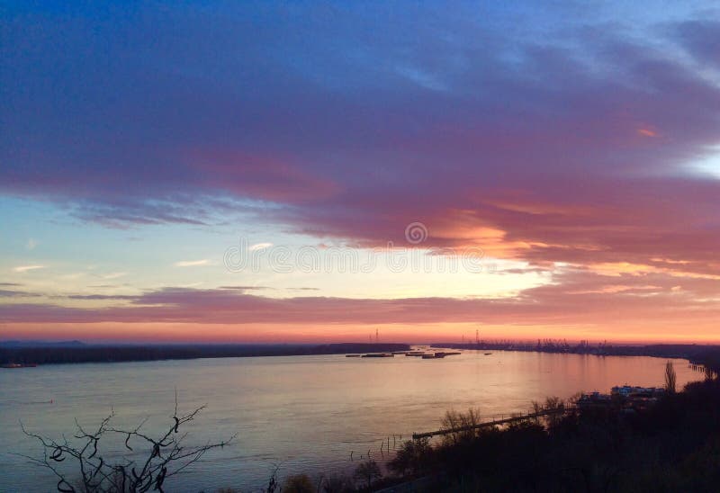 River at sunset editorial stock image. Image of fortress - 48256139