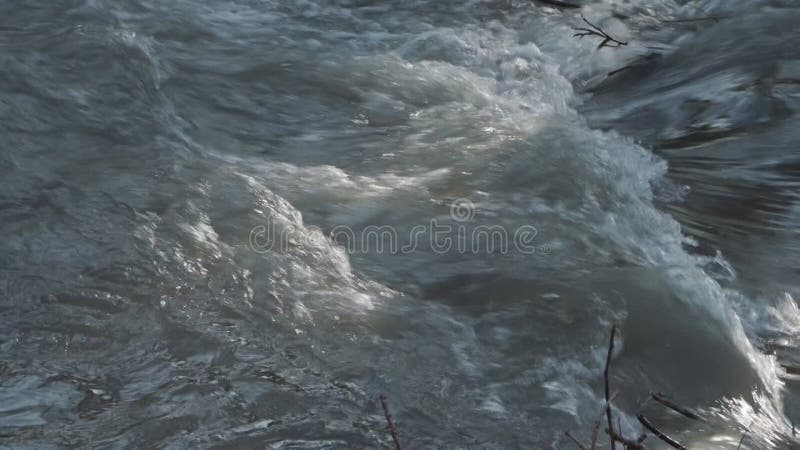 River Surface with Strong Water Flow. Rapid Flow of a Mountain River ...