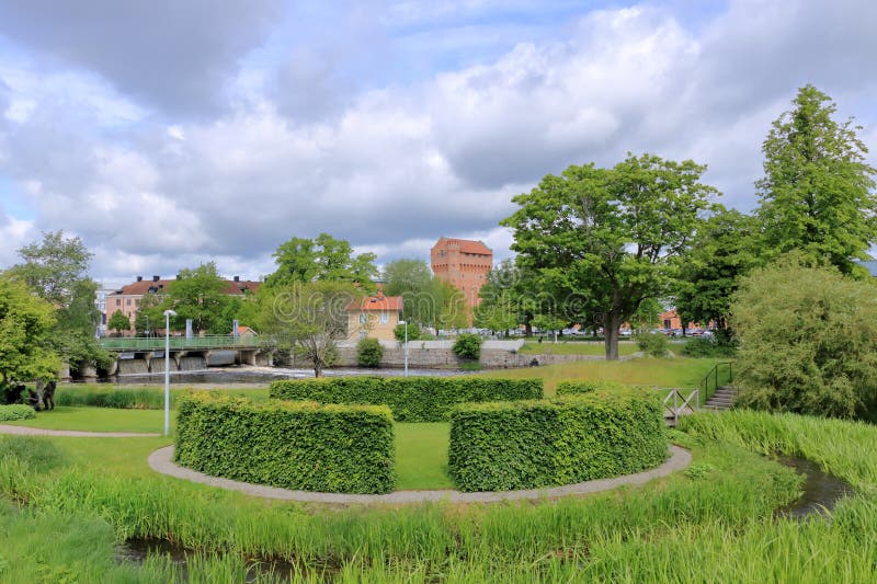 River Svartan Downtown Orebro in Sweden Stock Photo - Image of outdoors ...