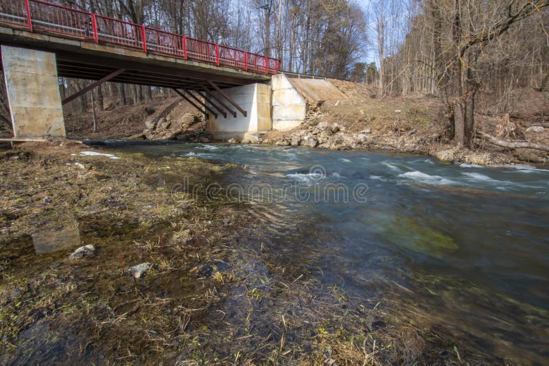 The River Techa in the Spring. Kaluga Region Stock Photo - Image of ...