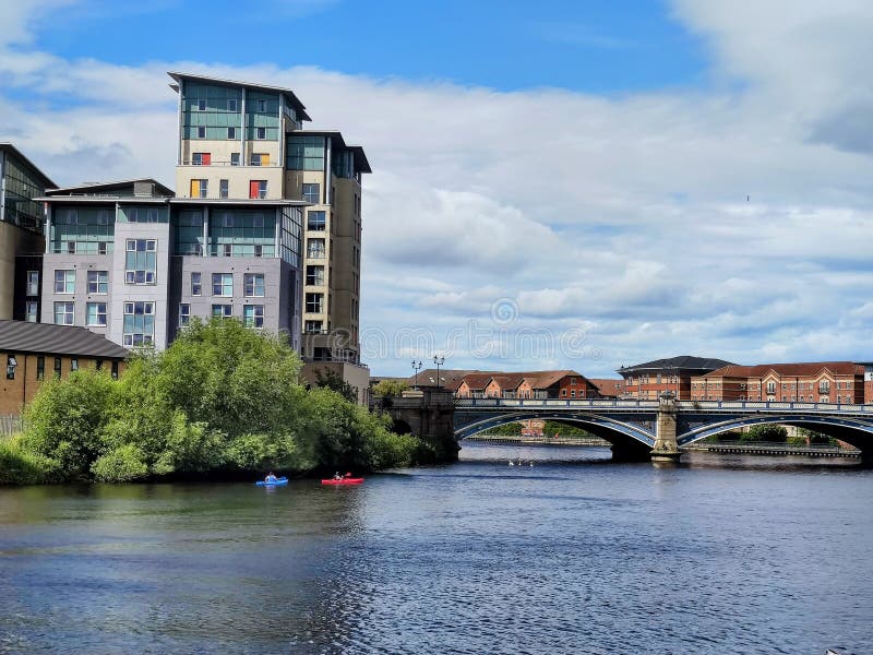 The river tees stock image. Image of downtown, vehicle - 251150581