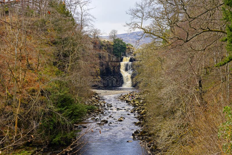 The River Tees Flowing Over High Force Waterfall Stock Image - Image of ...