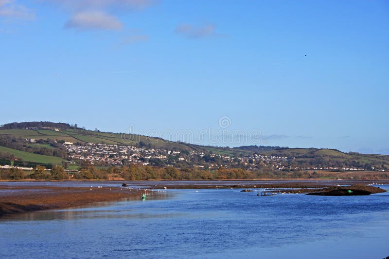River Teign stock image. Image of town, blue, bishopsteignton - 29036219