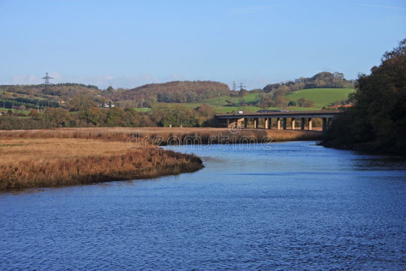 River Teign, Devon stock photo. Image of road, moor, newton - 27547528