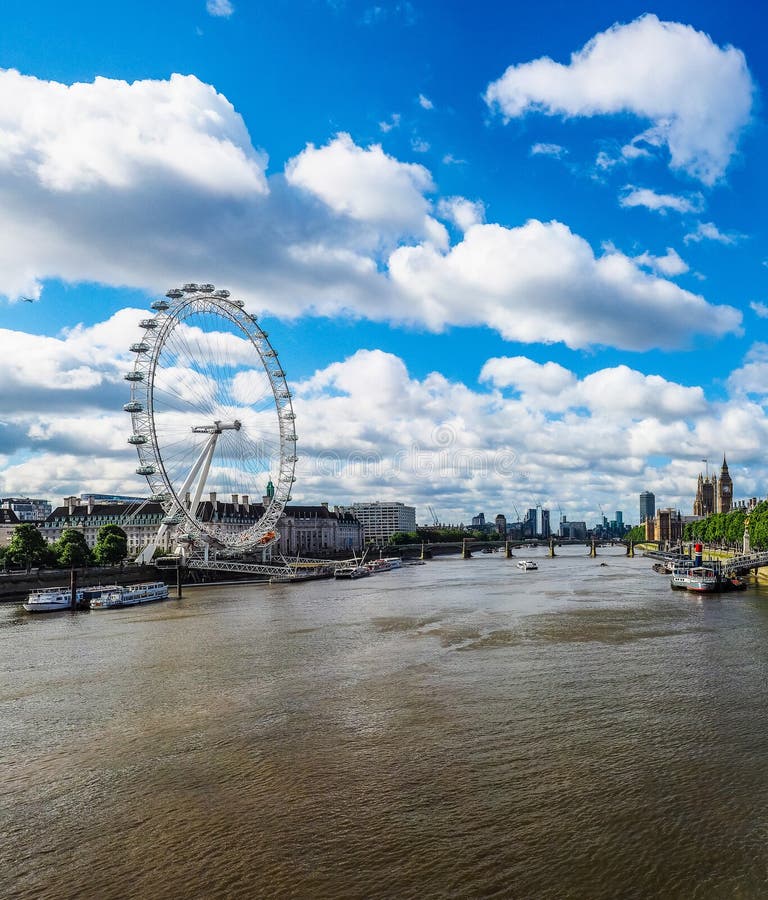 River Thames in London (hdr) Editorial Image - Image of kingdom ...