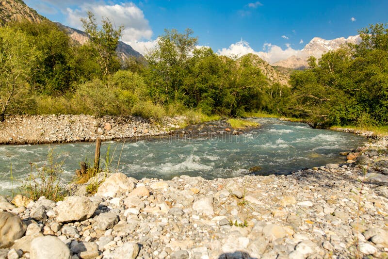 River in the Tian Shan Mountains in the Spring Stock Image - Image of ...