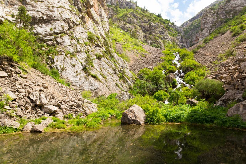 River in the Tian Shan Mountains in the Spring Stock Photo - Image of ...