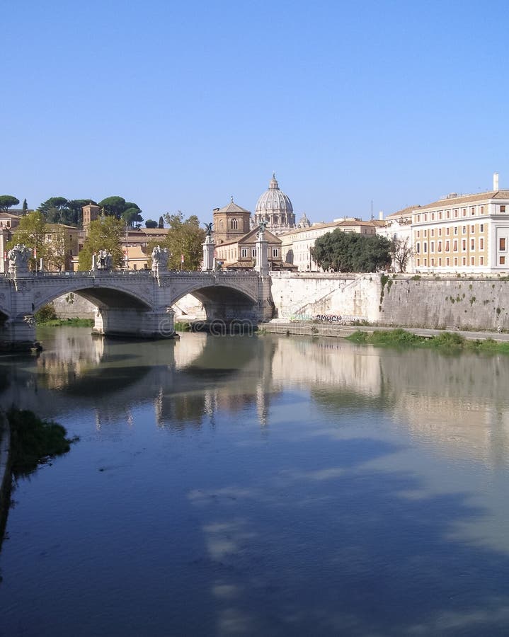 River Tiber in Rome stock image. Image of italian, italia - 129680207