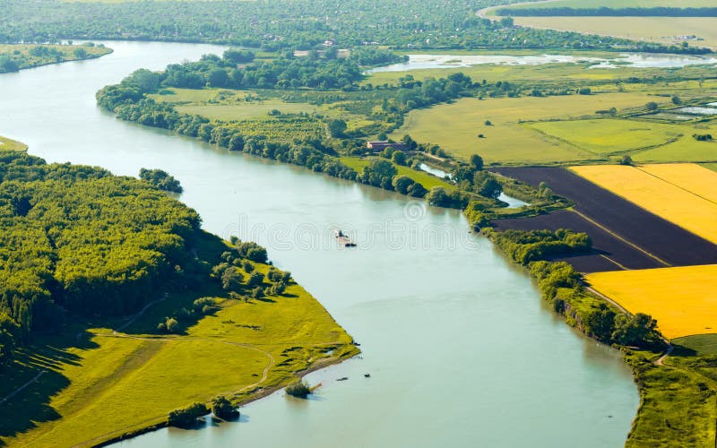 The river, top view stock photo. Image of blue, grass - 53163316