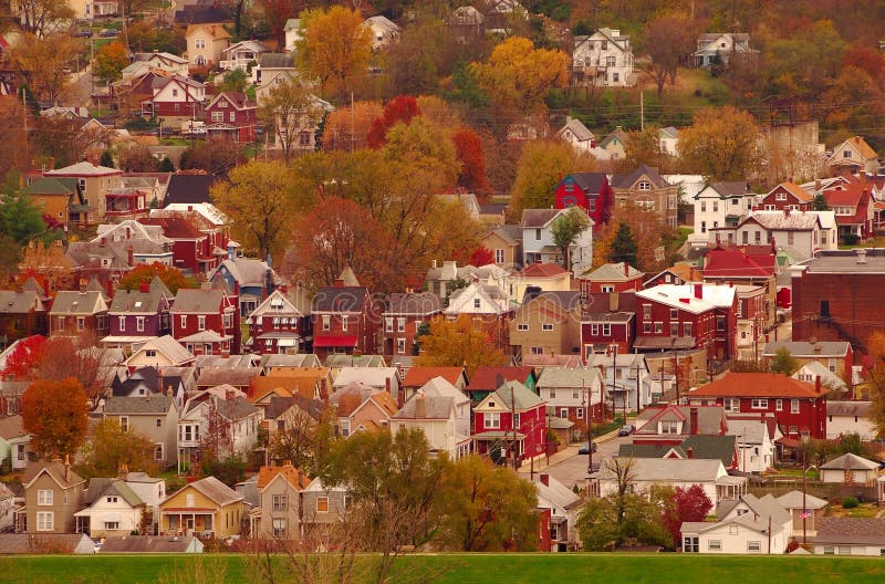 River Town USA stock image. Image of floodwall, town, kentucky - 1523827