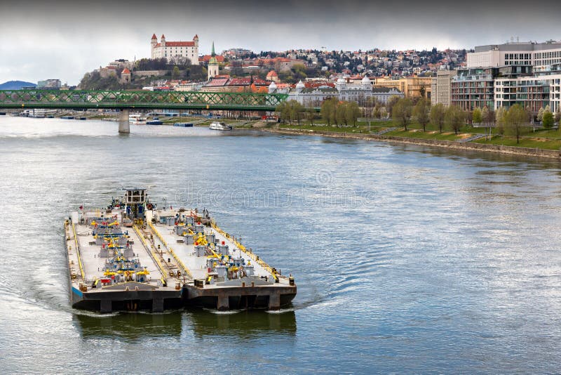 River transport stock image. Image of bridge, transport - 187991029