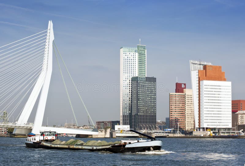 River Transport in Rotterdam Editorial Stock Image - Image of harbor ...